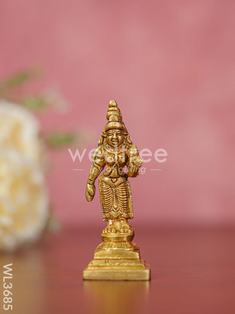 Brass Murugan Valli Deivanai Idols - Set of 3 - WL3685 – BLiS
