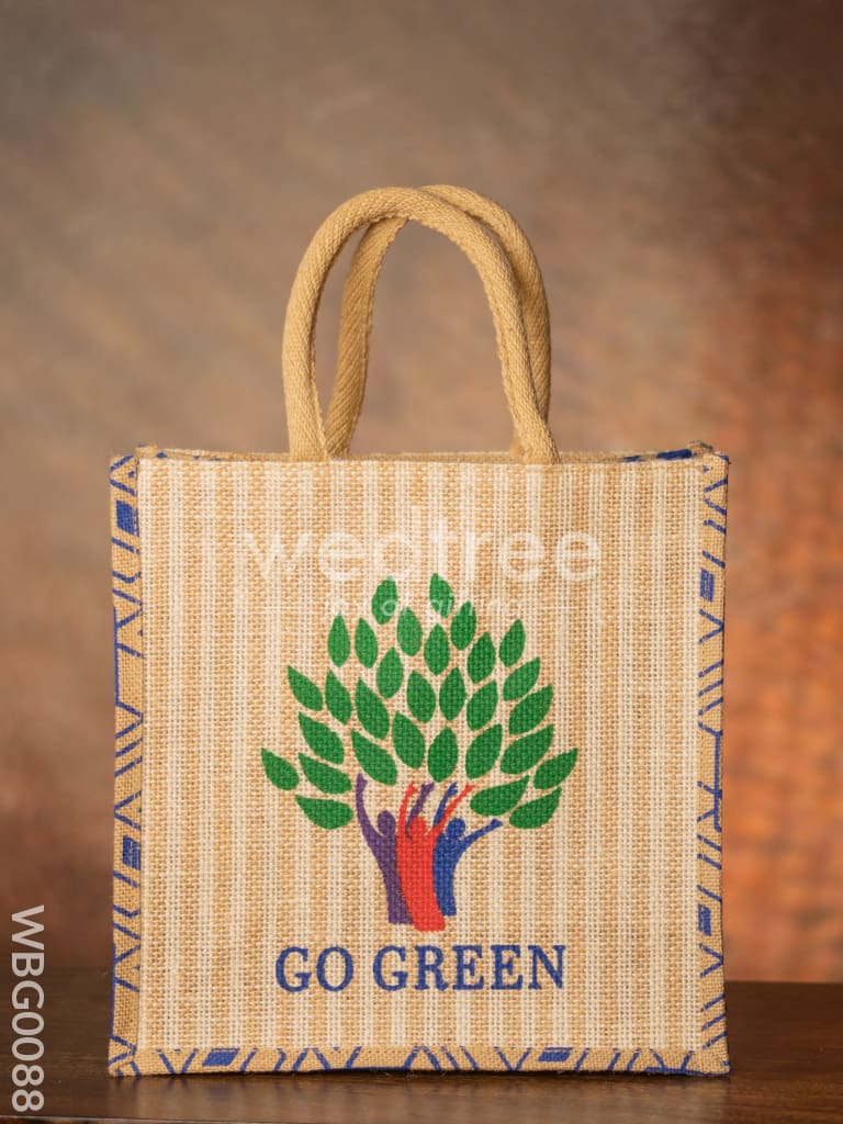 Go Green - Eco Friendly Jute Bag - WBG0088 – BLiS